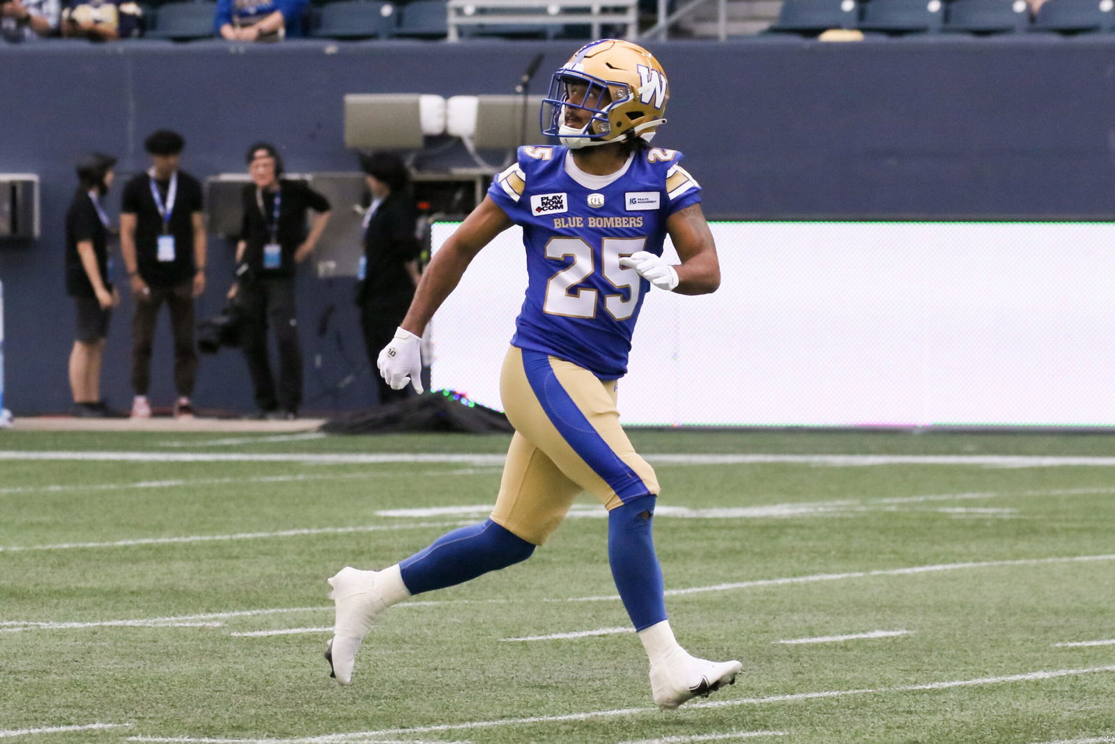 Blue Bombers' defensive back Tyrell Ford works out for Denver Broncos ...