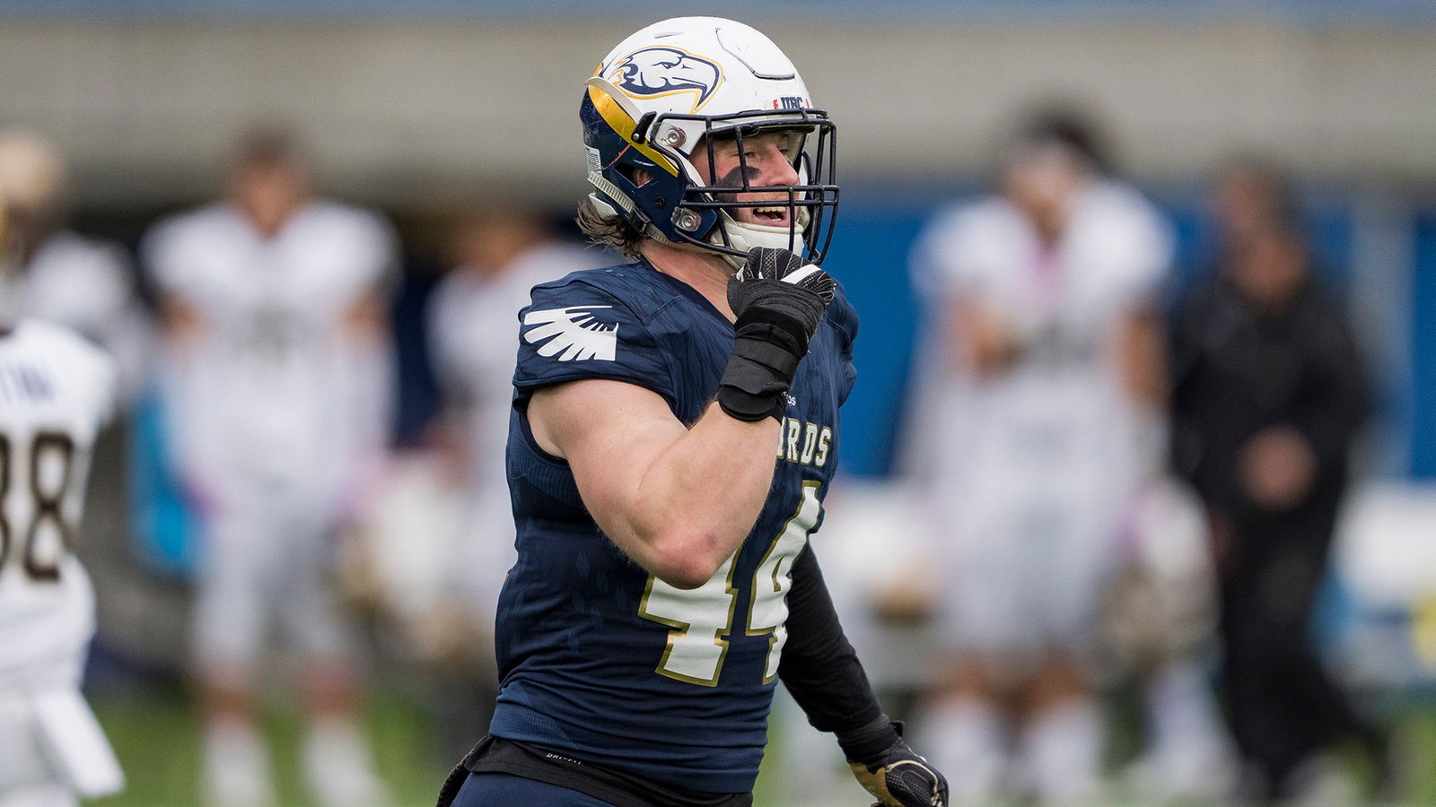Saskatchewan Roughriders select DL Lake Korte-Moore third overall in ...