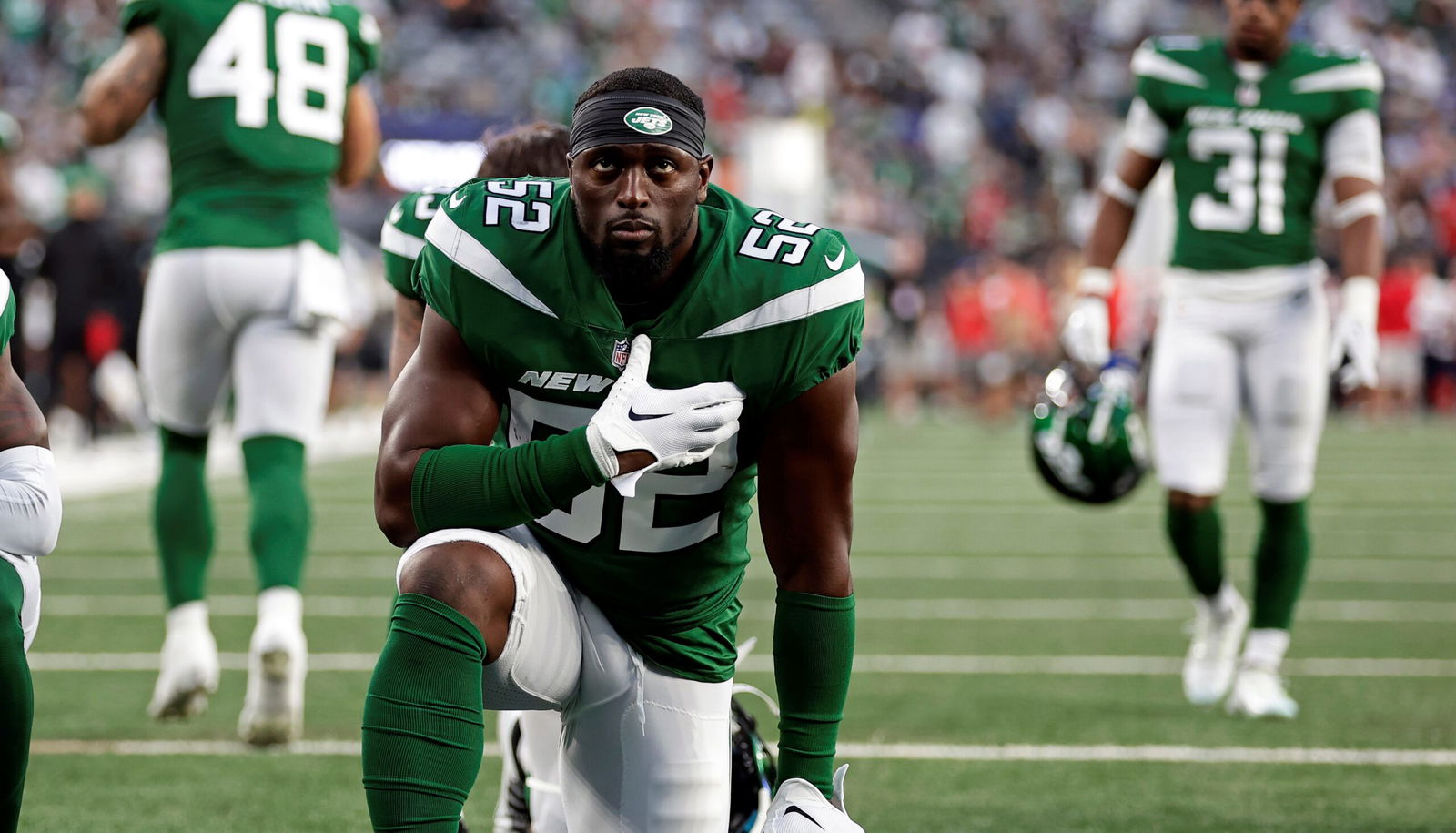 Former Riders LB Samuel Eguavoen added to New York Jets' practice ...