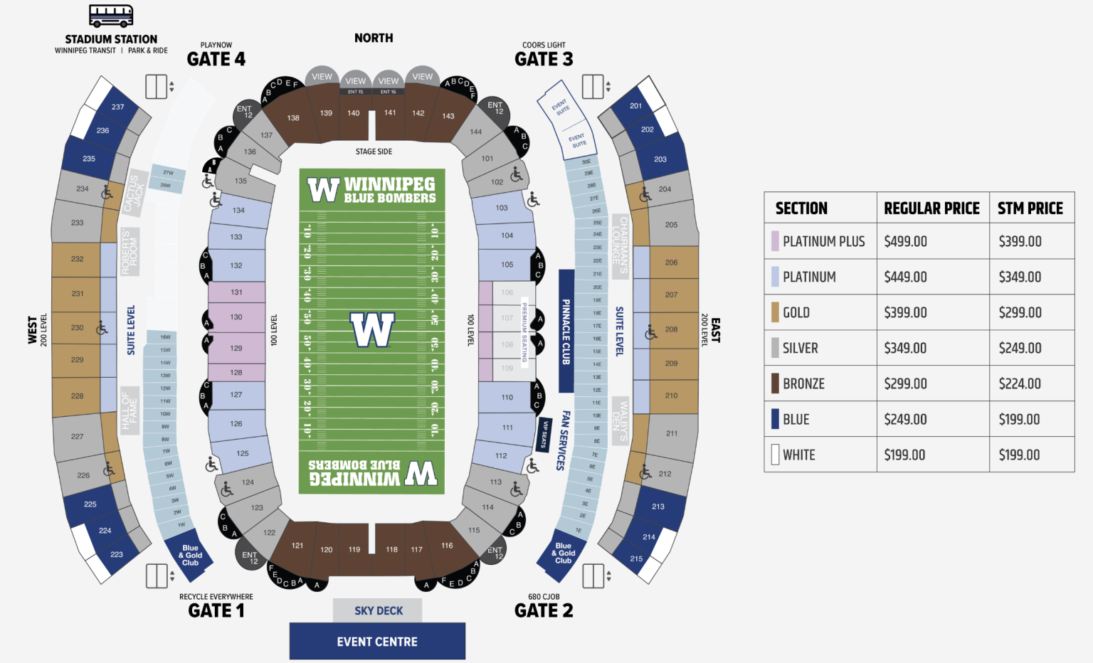Winnipeg Blue Bombers unveil pricing for 112th Grey Cup tickets ...