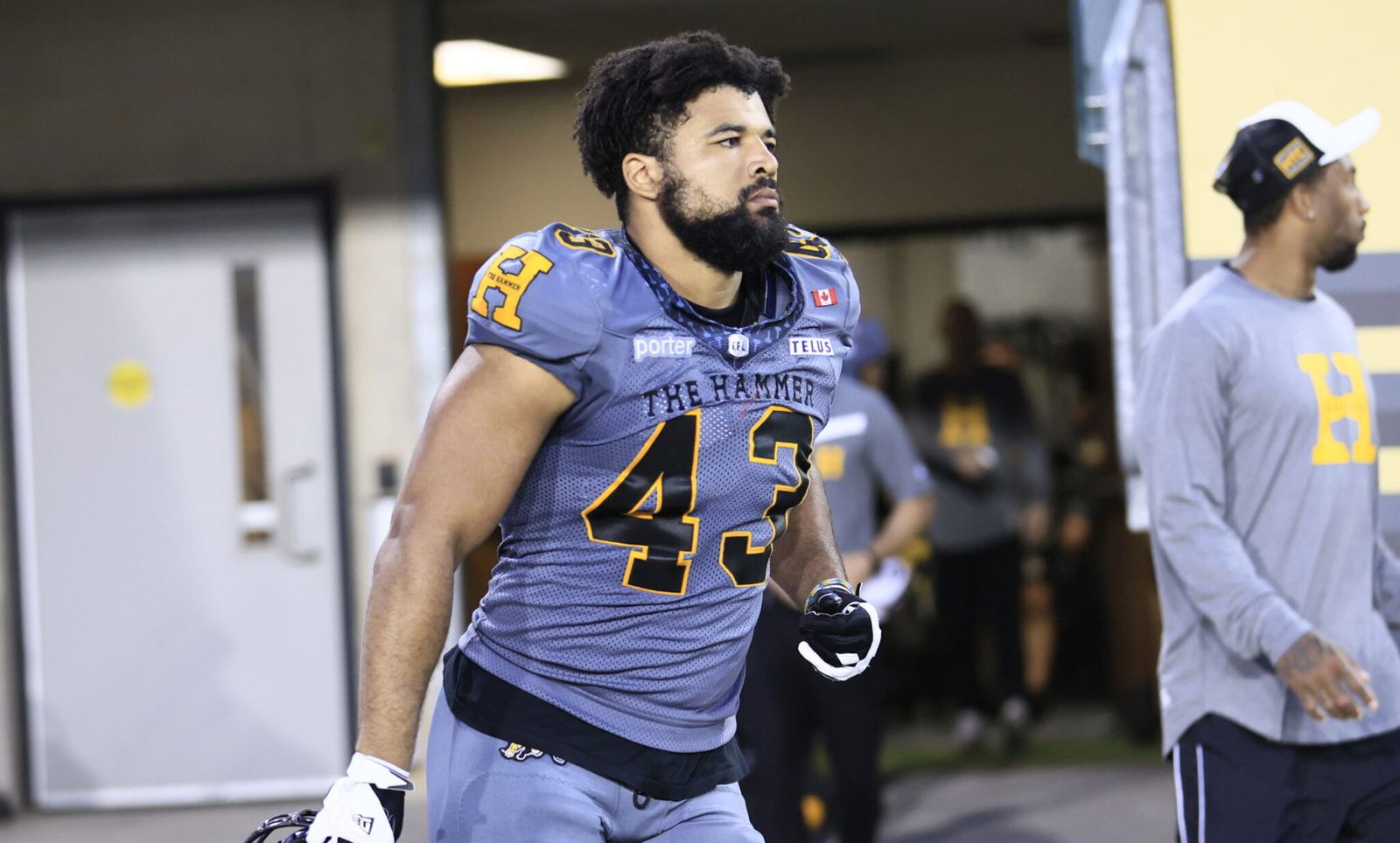 Rookie LB Kyler Fisher returns for Hamilton Tiger-Cats against Blue ...