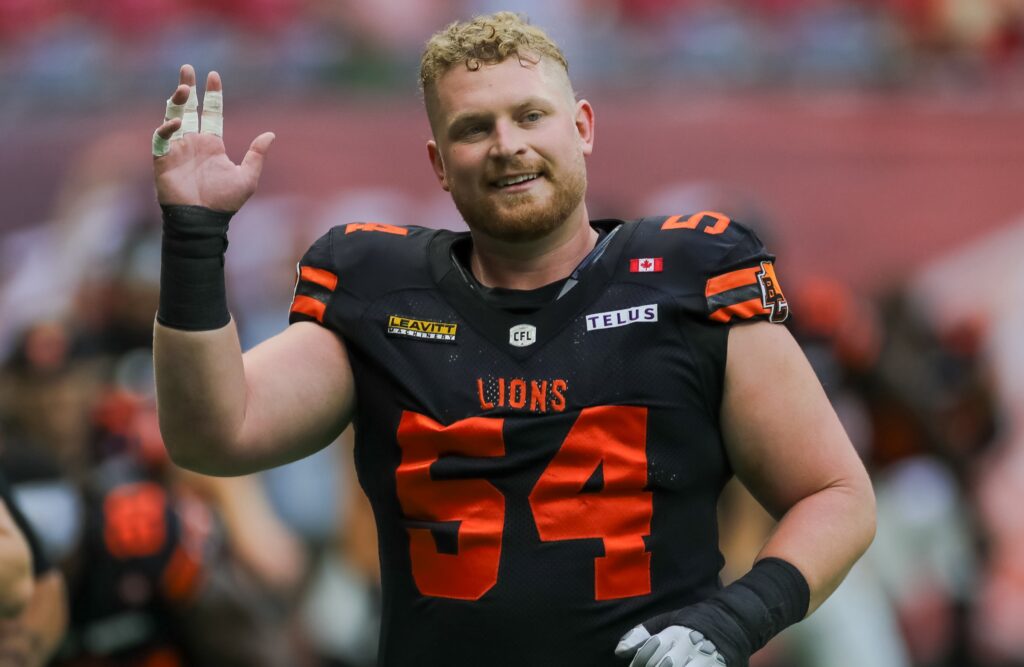 B.C. Lions' OL Andrew Peirson wins CFLPA Tom Pate Memorial Award ...