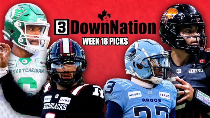 3DownNation CFL picks straight-up & against the spread: Week 18 ...