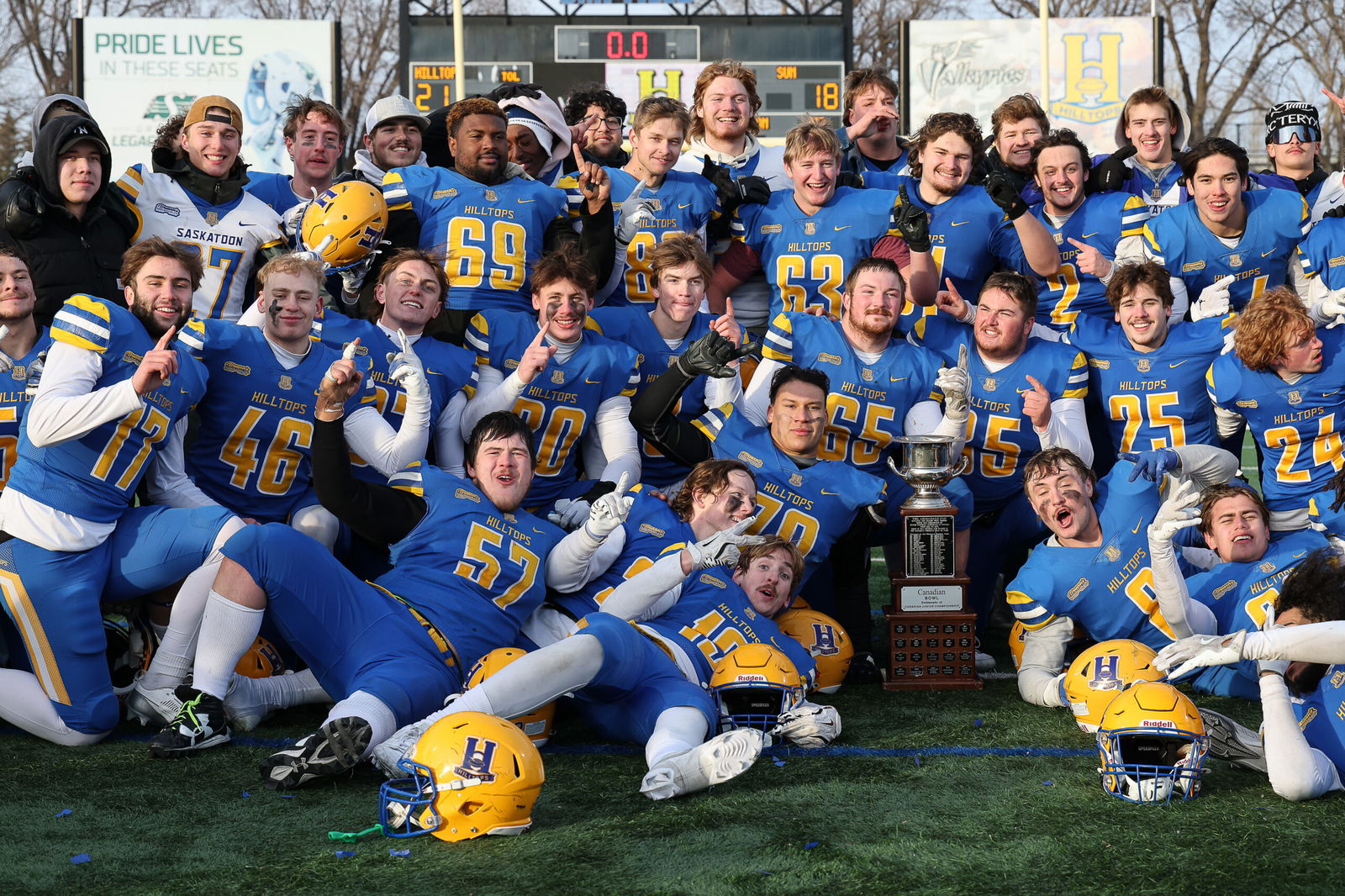Saskatoon Hilltops knock off Okanagan Sun in Canadian Bowl, claim 24th CJFL national title ...